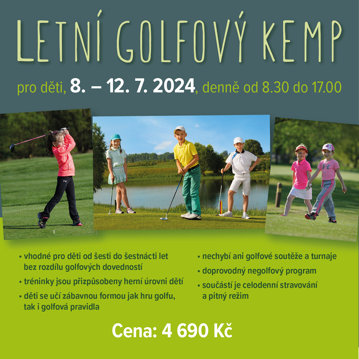 Letní golfový kemp 2024 - Golf Kotlina Terezín